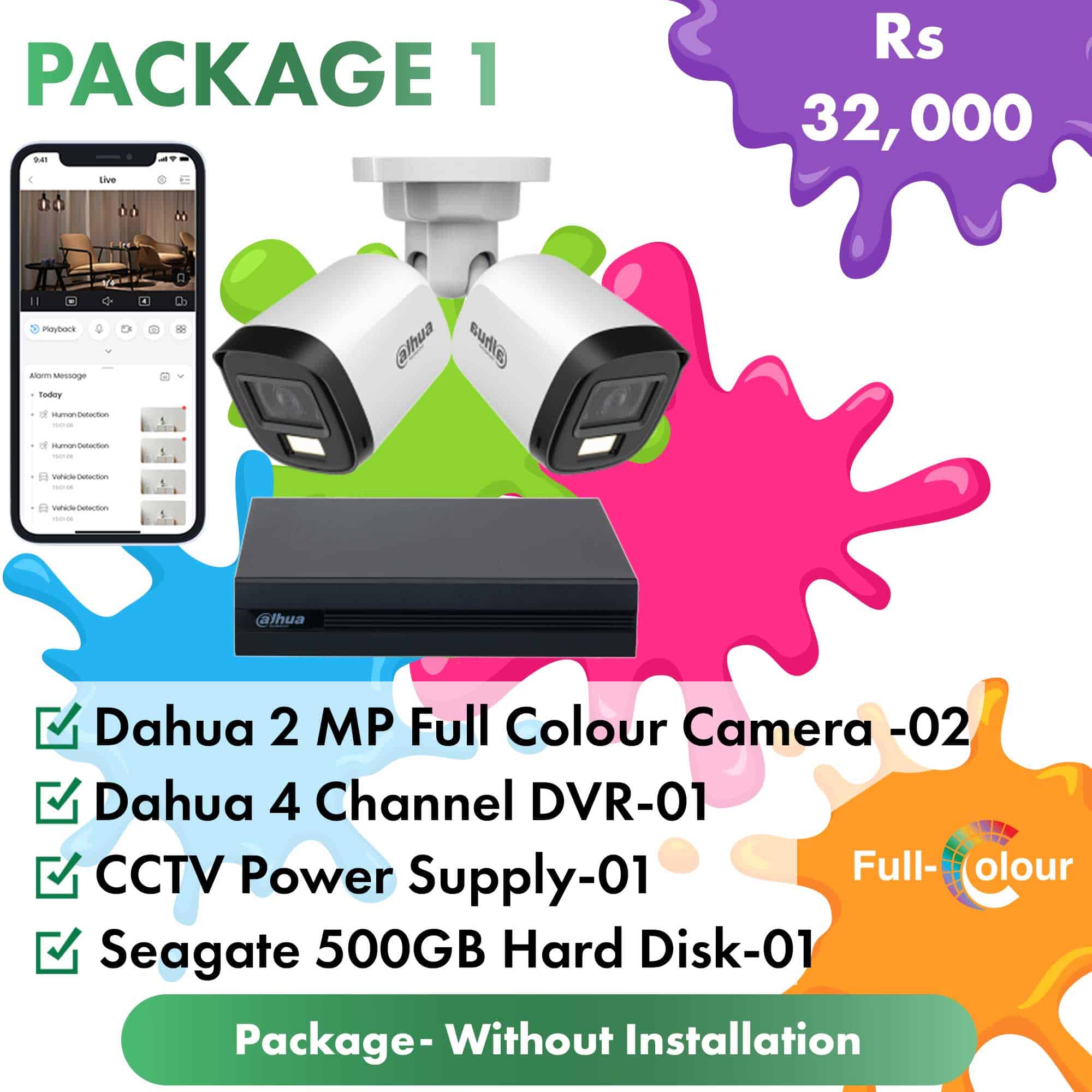 2MP Dahua Full Time Color Camera Systems - LANKA CCTV